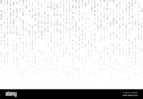 binary code on white background matrix concept with falling digits abstract data concept