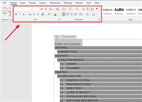 How To Create A Table Of Contents In Microsoft Word