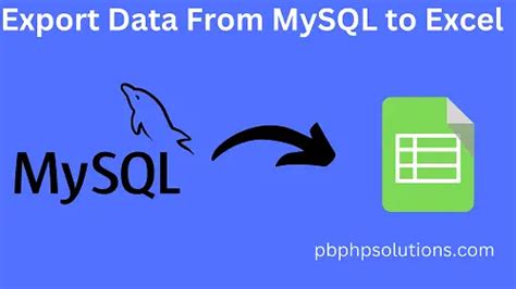 export data from mysql to excel using php pbphpsolutions