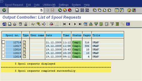 Sap Abap Spool Tcode