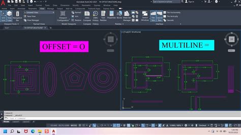 OFFSET MULTILINE COMMAND WITH DETAILS AUTOCAD FOR BEGINNERS LESSON