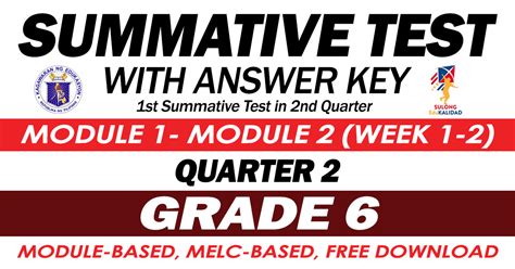 grade 6 summative test with answer key modules 1 2 2nd quarter deped click