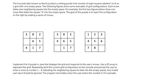 solved the 9 puzzle also known as the 8 puzzle is a