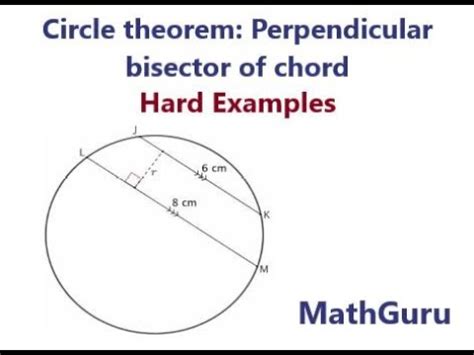 Circle Theorems Perpendicular Bisector Of A Chord Euclidean
