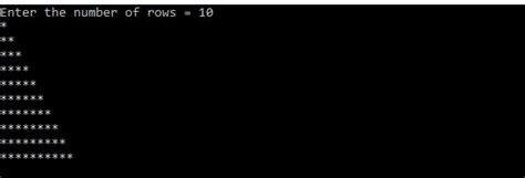 c program to print right triangle star pattern aticleworld
