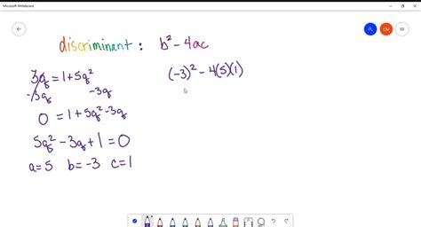 solved find the value of the discriminant then determine the number and type of solutions of