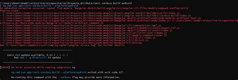 an unhandled exception occurred cannot find module angular devkit build angular src angular