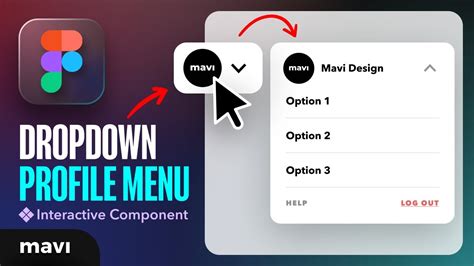 Create A Profile Dropdown Menu In Figma Interactive Prototype Tutorial