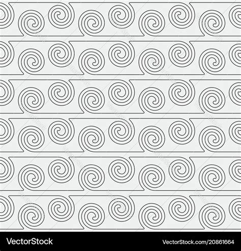 Seamless Pattern With Curve Lines Swirl Geometric Vector Image