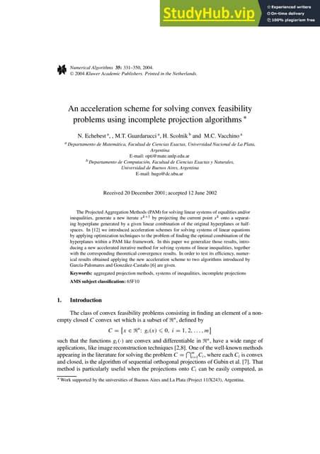 an acceleration scheme for solving convex feasibility problems using incomplete projection