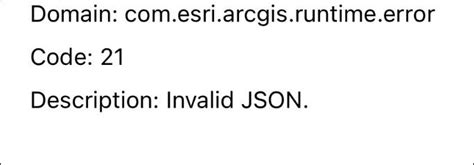 Error ArcGIS Field Maps Domain Esri Arcgis Runtime Error Code 21
