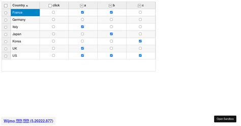 Wijmo Grid Selector Updated Codesandbox