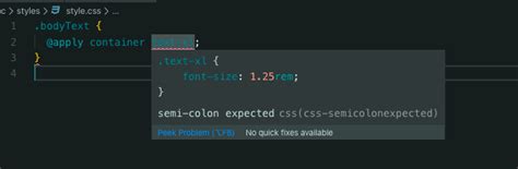 apply not recognized working as expected vscode tailwindcss my xxx hot girl