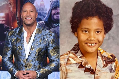 Dwayne The Rock Johnson Looks Unrecognizable As A Buck Toothed Seven Year Old With Afro In