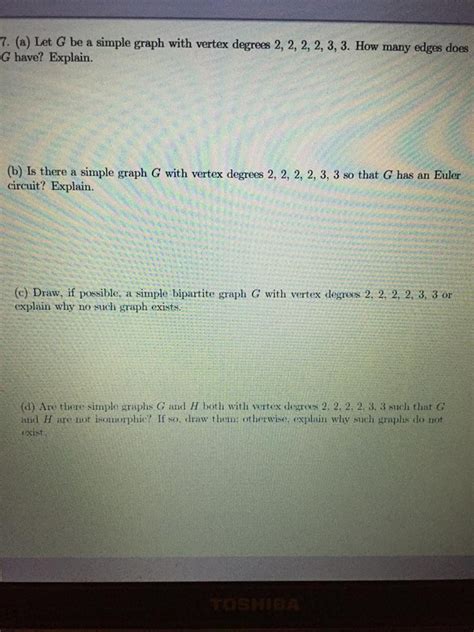 solved let g be a simple graph with vertex degrees 2 2 2