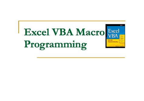 excel vba macro programming pdfcoffee