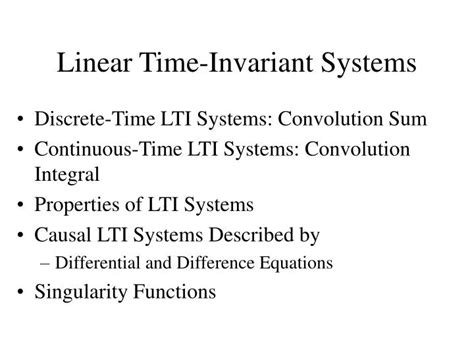 ppt linear time invariant systems powerpoint presentation free download id 1434037