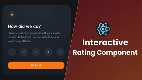 how to build an interactive rating component react frontend mentor youtube