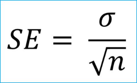 how to find the standard error formula calculation
