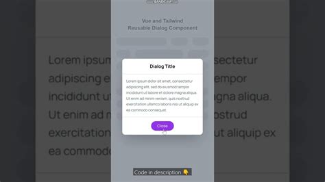 Vue Tailwind Reusable Modal Component YouTube