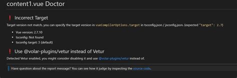 javascript vscode提示的doctor use volar plugins vetur instead of vetur？ segmentfault 思否