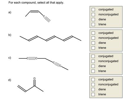solved for each compound select all that apply