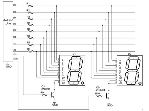 Custom 7 Segment Digit Multiplexing Leds And Multiplexing Arduino Forum