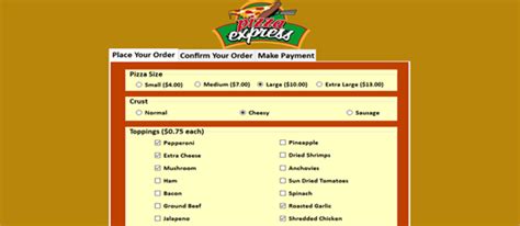 pizza ordering system java source code