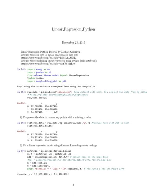 linear regression python sklearn numpy p pdf pdf