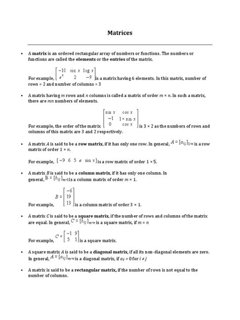 matrices pdf matrix mathematics functions and mappings