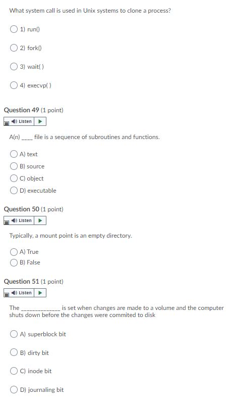 solved question 1 2 points listen match the following