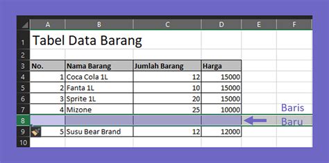 Baris Dan Kolom Pada Excel GamaDelic