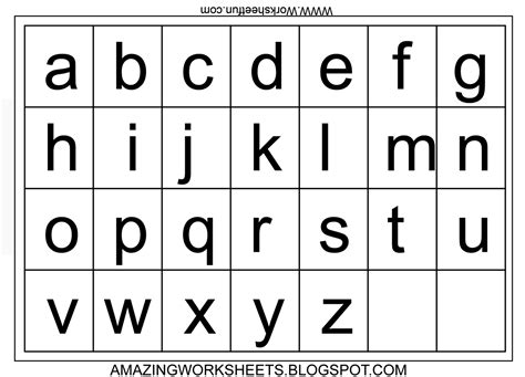 Upper And Lower Case Alphabet Chart Printable