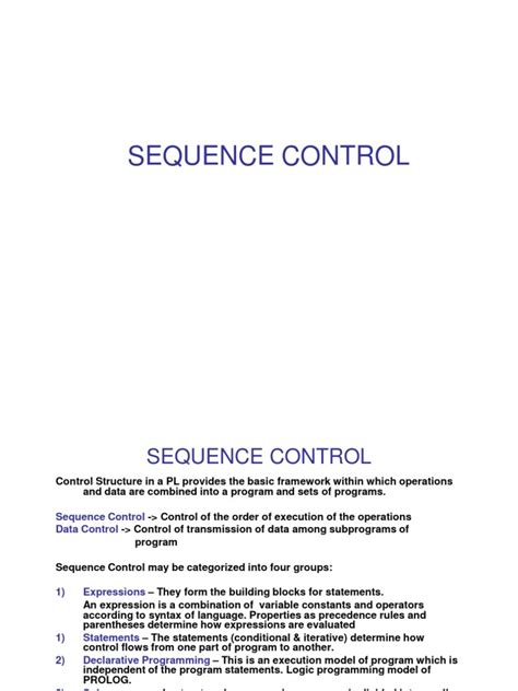 sequence control pdf subroutine control flow