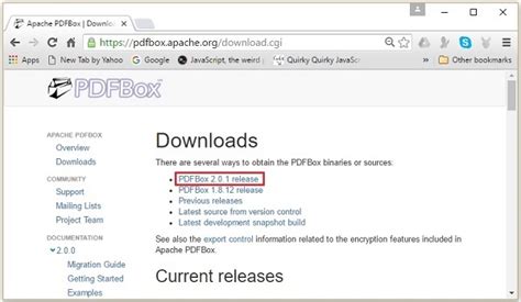 pdfbox environment