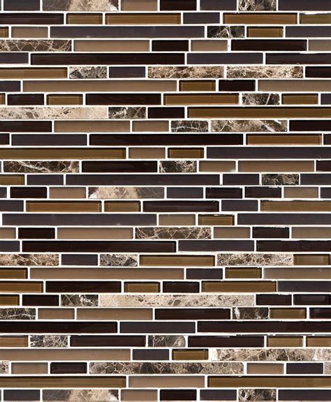 Travertine Brown Glass Mosaic Kitchen Backsplash Tile 12x12 Sheet Glass Designs