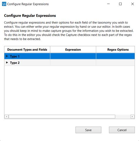 Document Understanding RegEx Based Extractor