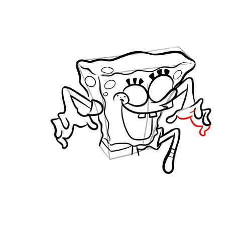 How To Draw Corrupted SpongeBob FNF Sketchok Easy Drawing Guides