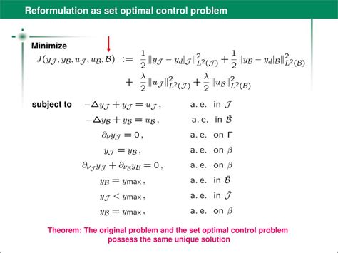 ppt new optimality conditions and methods for state constrained elliptic optimal control