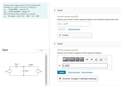 solved use the node voltage method to find the steady state