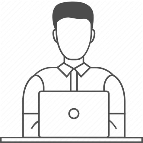 backend coding developer frontend male programmer qa icon