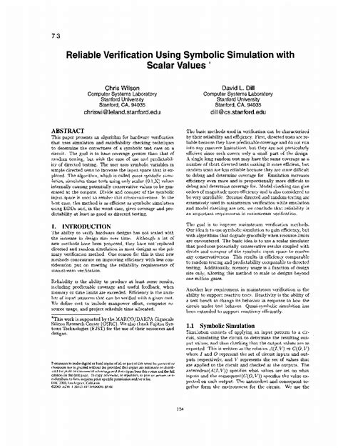 reliable verification using symbolic simulation with scalar values ieee conference publication