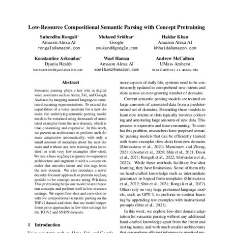 low resource compositional semantic parsing with concept pretraining acl anthology