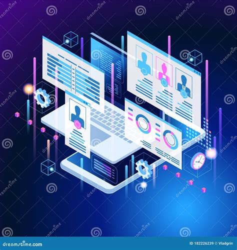 adaptive interface design concept stock vector illustration of adaptive hosting 182226239