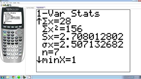 how to calculate sample standard deviation on ti 84 astar tutorial