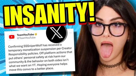 YouTube Temporarily Suspends SSSniperwolf Blames Both Sides For
