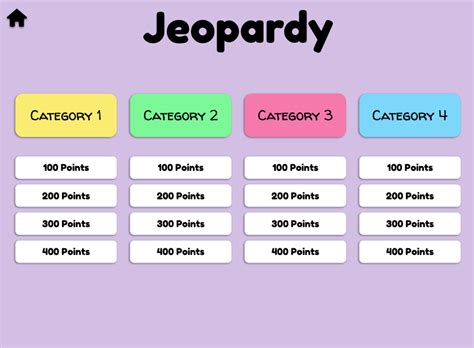 Power Point Jeopardy Template