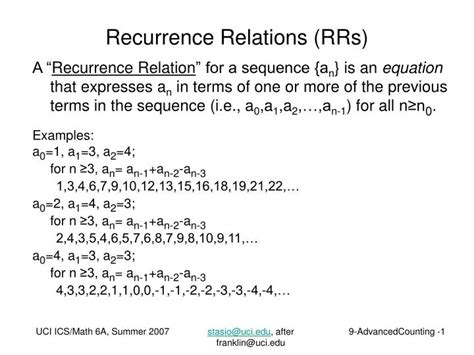 ppt recurrence relations rrs powerpoint presentation free download id 5968624