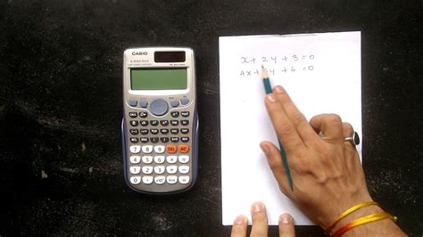 how to solve linear equations with 2 variables using scientific calculator casio fx 991es plus