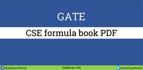 gate cse formula book pdf free download gate exam info